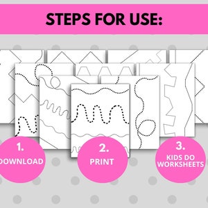 Line Tracing Worksheets Printable | Line Drawing Practice Printable ...