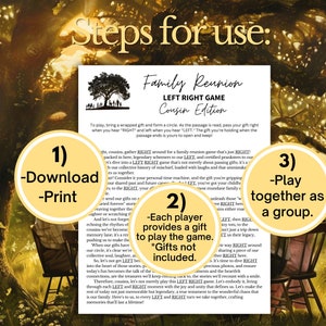 Family Reunion Left Right Game Printable | Cousin Crew Family Reunion ...