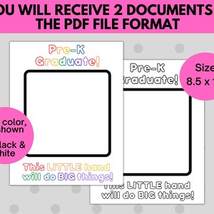 Pre-k Graduate Handprint Sign Printable Keepsake Printable - Etsy