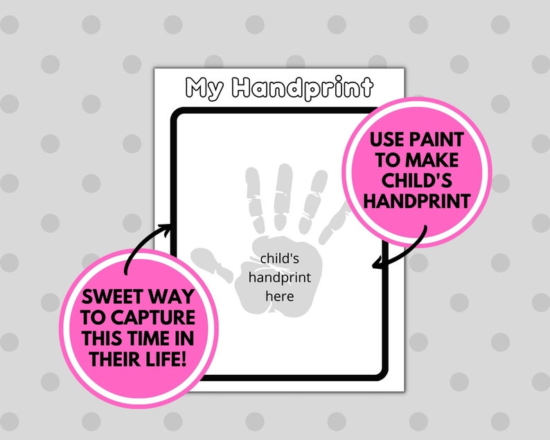 1st Grade Graduate Printable Keepsake Pages Book | Graduation Handprint ...