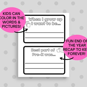 Pre-k Graduate Book Printable Printable Keepsake Pages - Etsy