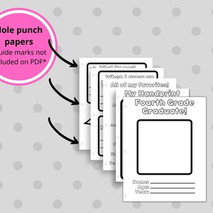 4th Grade Graduate Book Printable | Keepsake Pages | Graduation ...
