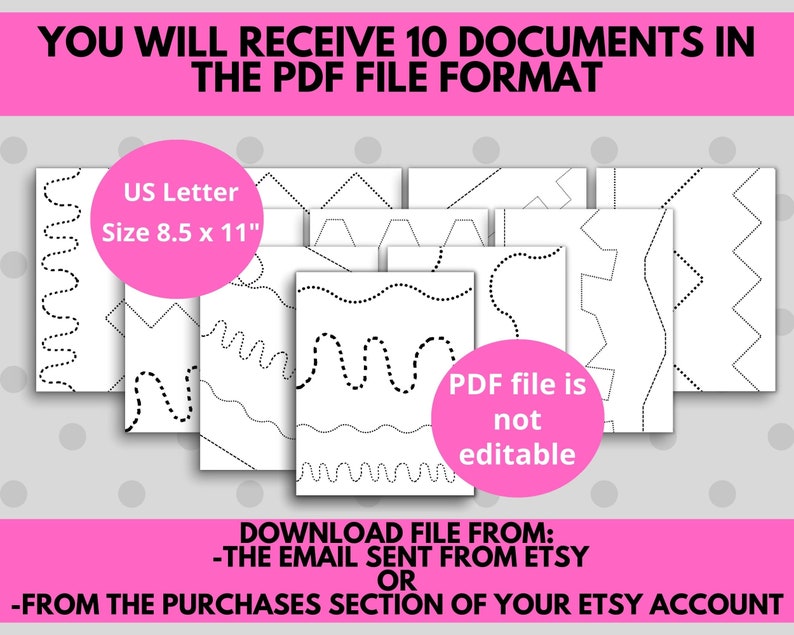Line Tracing Worksheets Printable | Line Drawing Practice Printable ...