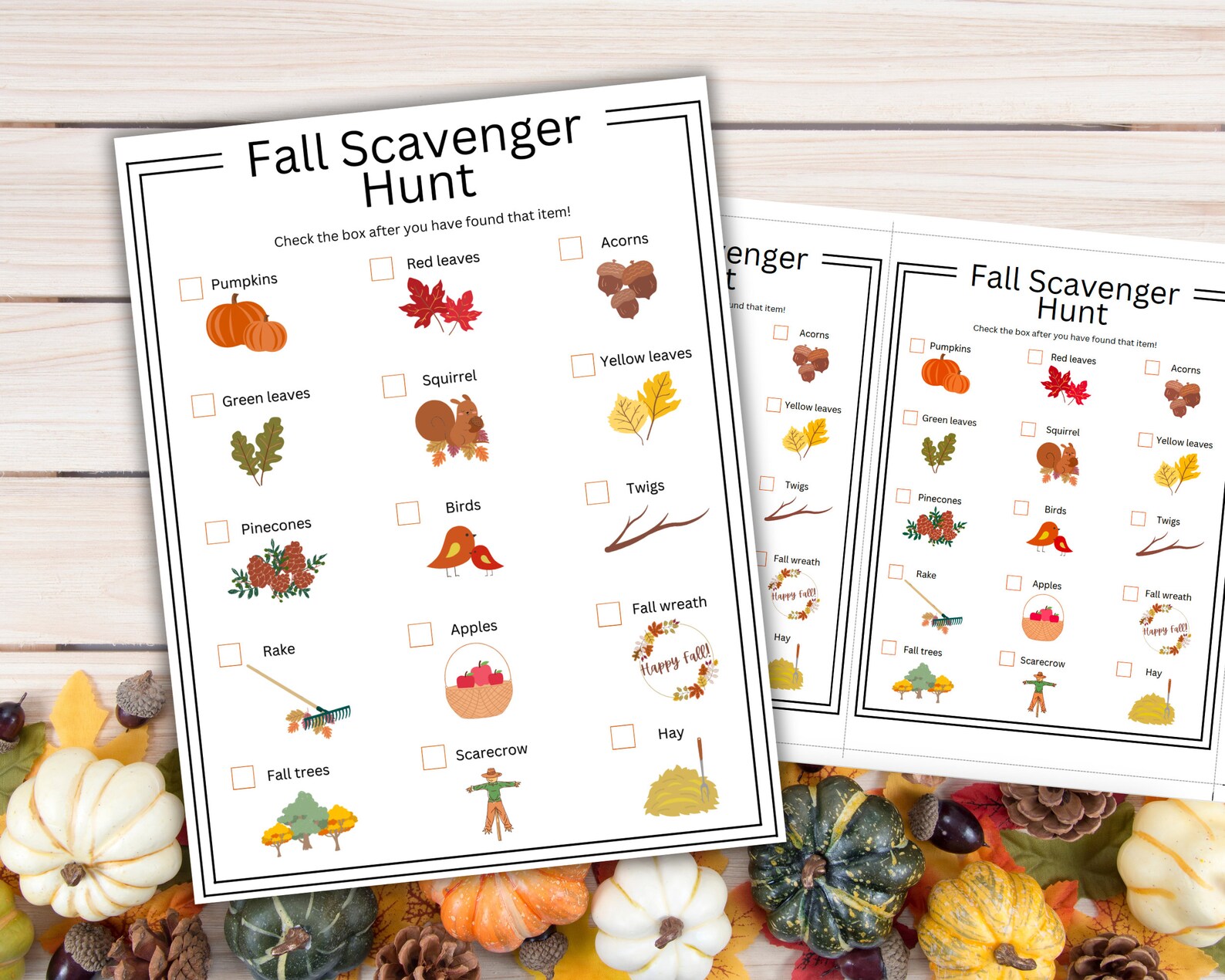 Fall Scavenger Hunt Printable for Kids | Outdoor Fall Nature Walk ...