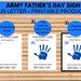 Army Father's Day Sign Printable | Handprint Sign Printable - Etsy