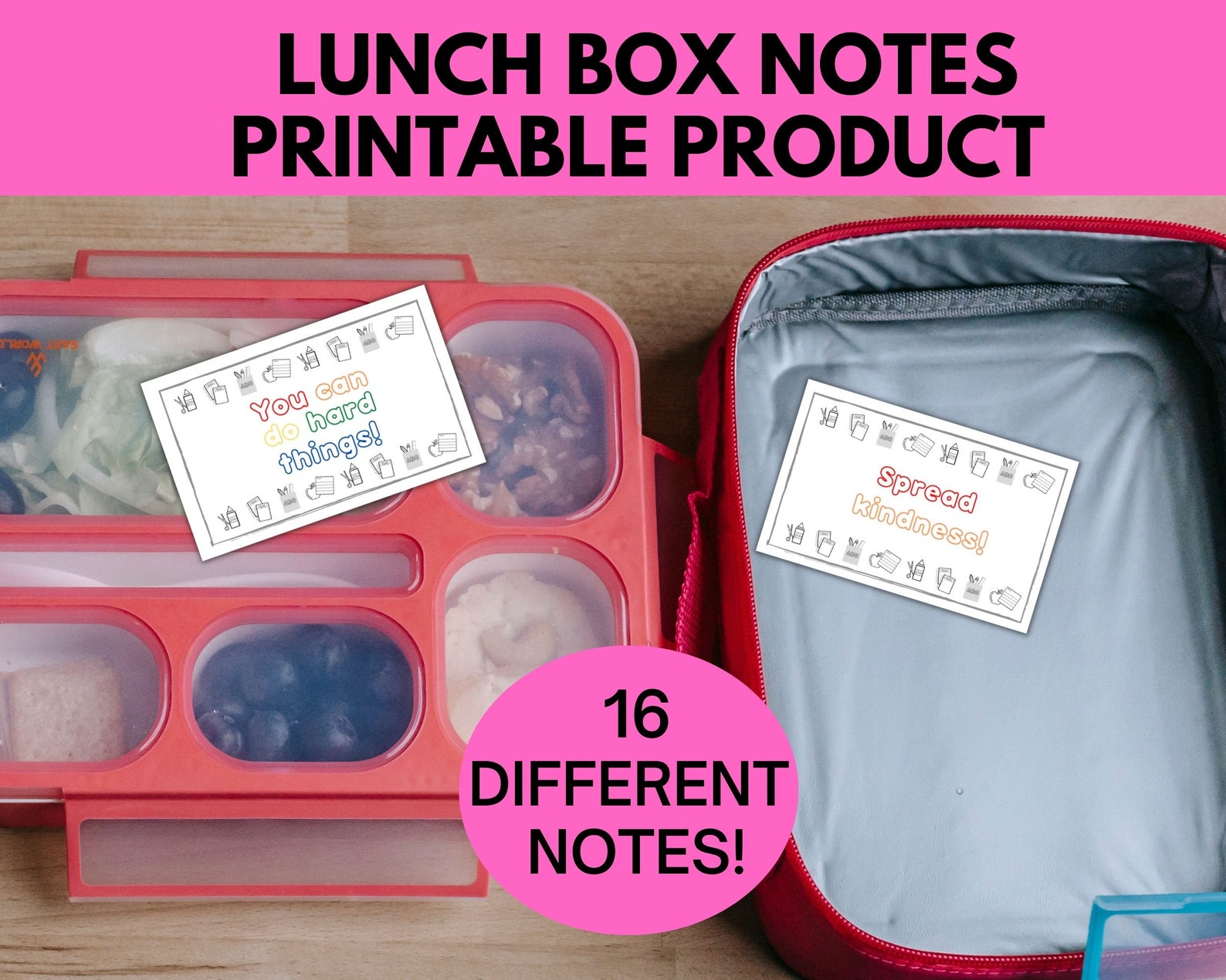 Lunch Box Notes for Kids Printable Positive Affirmation Notes for Kids ...