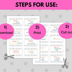 Lunch Box Notes for Kids Printable Positive Affirmation - Etsy