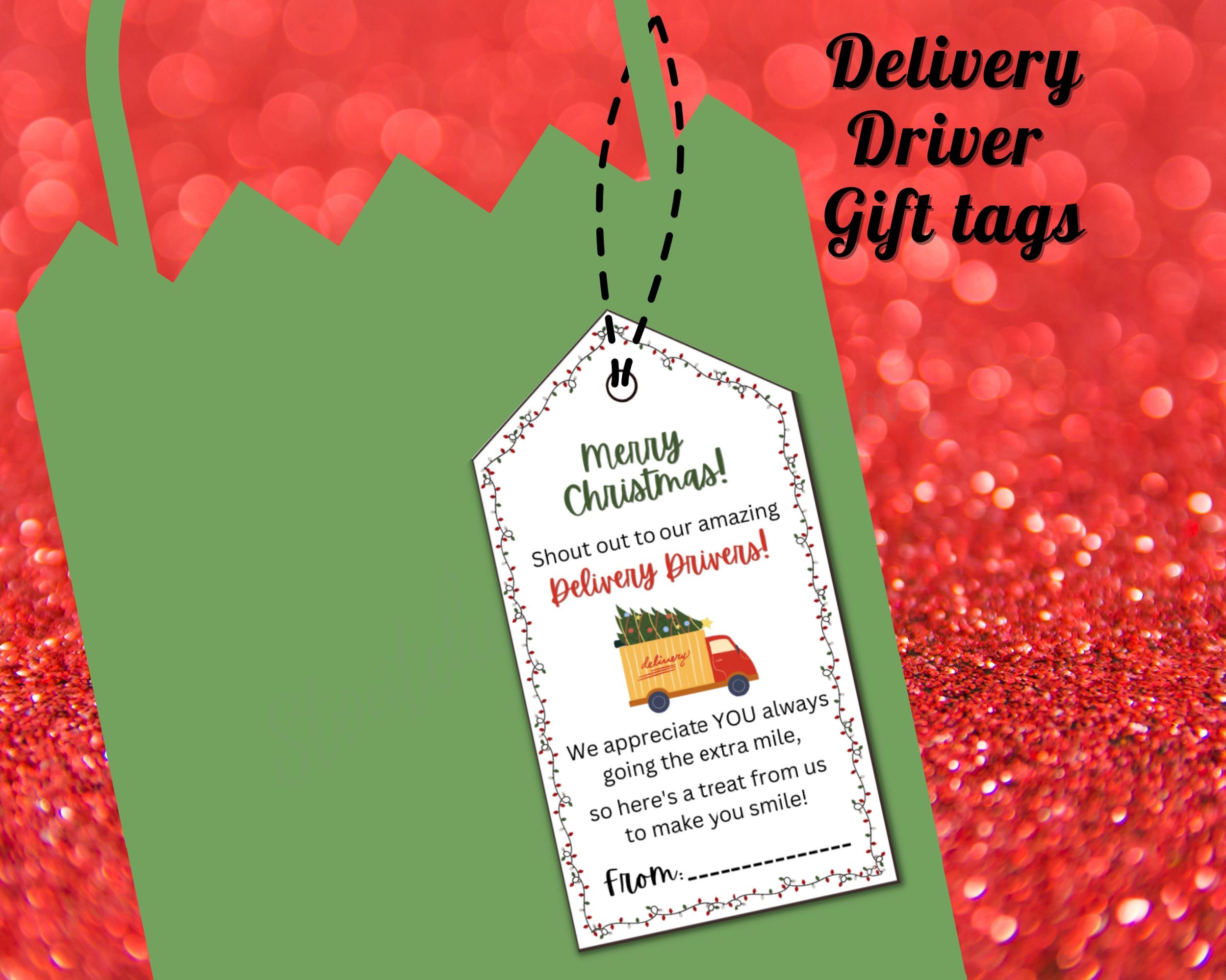 Delivery Driver Gift Tag Printable Christmas Delivery Driver - Etsy