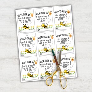 Bee Theme Back to School Tags, Meet the Teacher Tag, Meet the Teacher ...