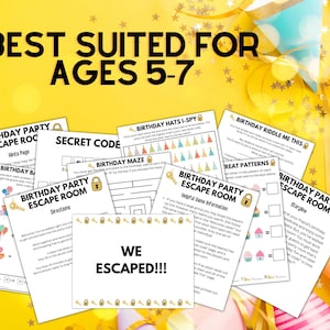 Birthday Escape Room Printable Kit | Birthday Party Escape Room Game ...