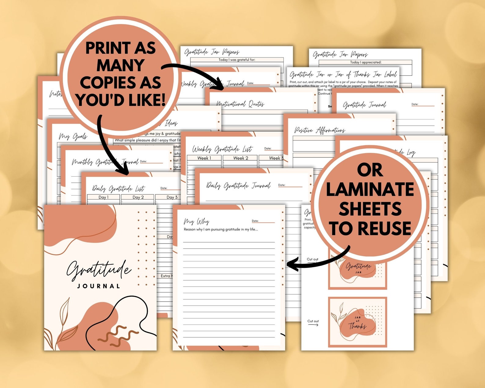 Family Gratitude Journal Printable Gratitude Jar Printable Mindfulness ...