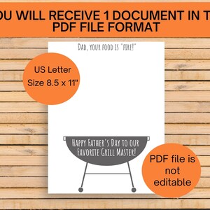 Grill Master Father's Day Handprint Sign Printable | BBQ Dad Sign ...