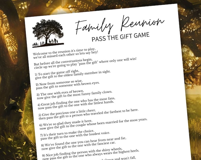 Family Reunion Left Right Game Printable | Cousin Crew Family Reunion ...