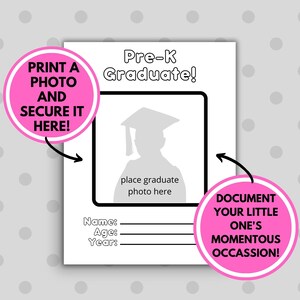Pre-k Graduate Book Printable | Printable Keepsake Pages | Graduation ...