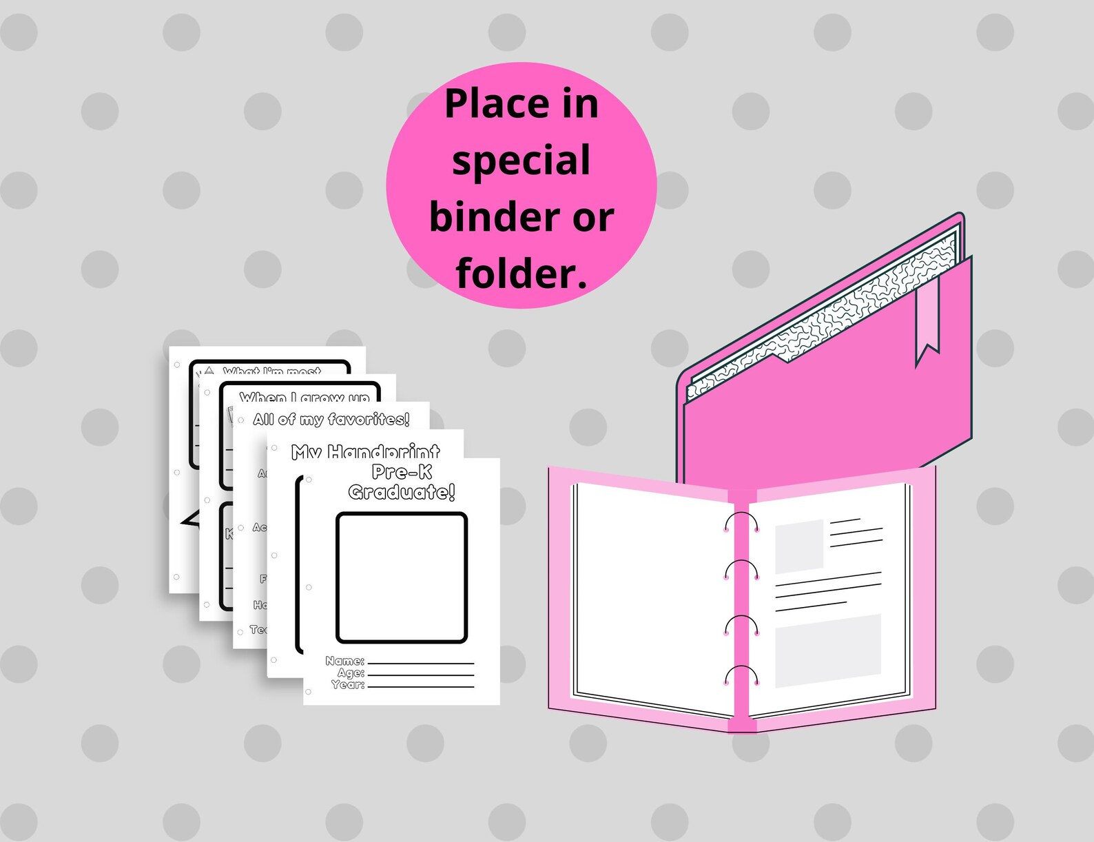 Pre-k Graduate Book Printable Printable Keepsake Pages - Etsy