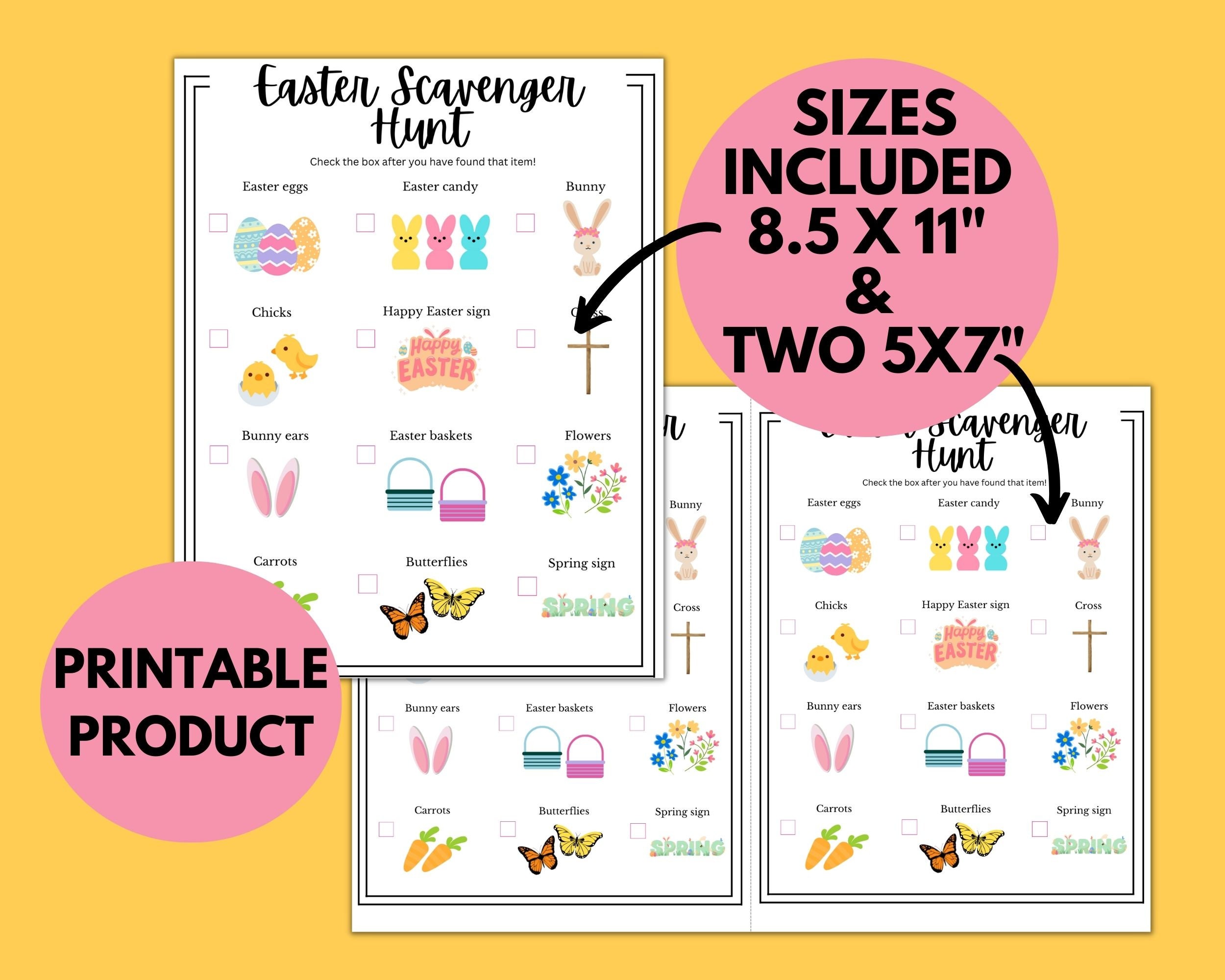 Outdoor Easter Scavenger Hunt for Kids Printable Easter Scavenger Hunt ...