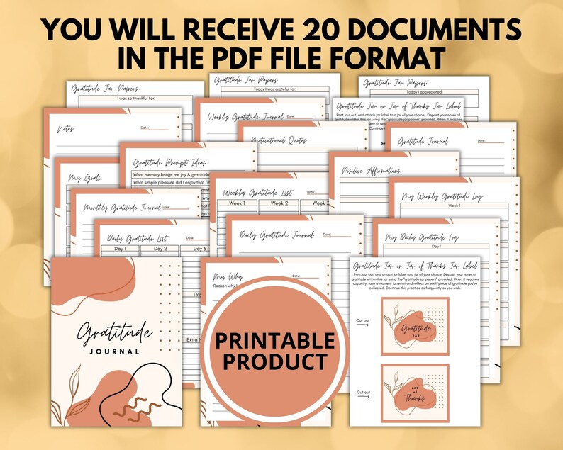 Family Gratitude Journal Printable Gratitude Jar Printable Mindfulness ...