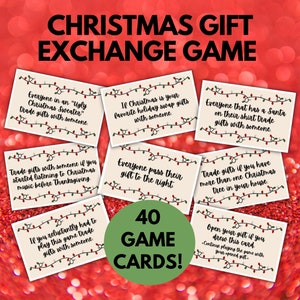 Gift Exchange Game White Elephant Game Gift Exchange Games - Etsy