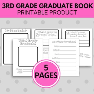 3rd Grade Graduate Book Printable | Keepsake Pages | Graduation ...