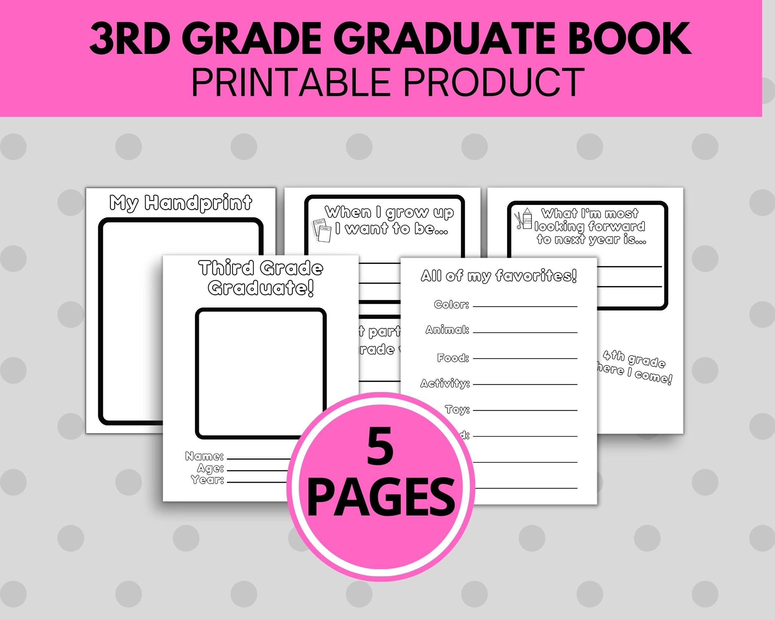 3rd Grade Graduate Book Printable | Keepsake Pages | Graduation ...