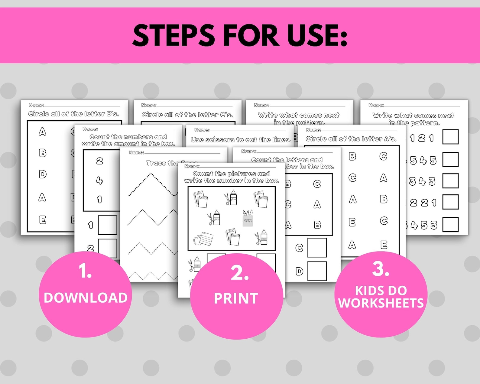 Kindergarten Worksheet Packet | Printable Kindergarten Activities ...