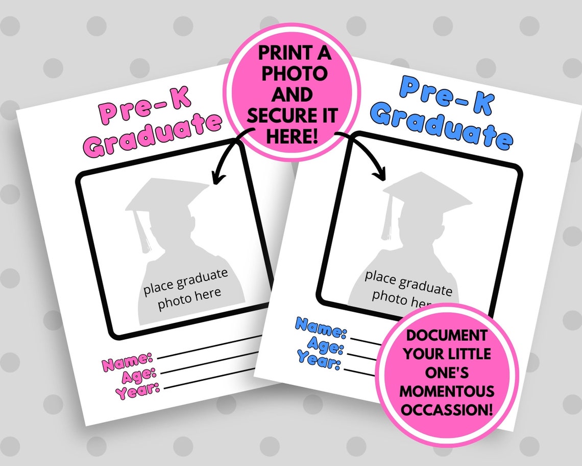 Pre-k Graduate Book Printable Printable Keepsake Pages Graduation ...