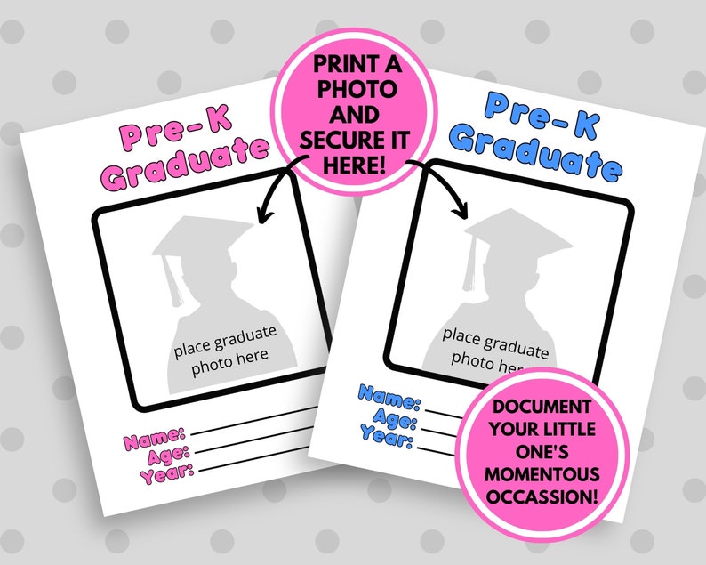 Pre-k Graduate Book Printable | Printable Keepsake Pages | Graduation ...
