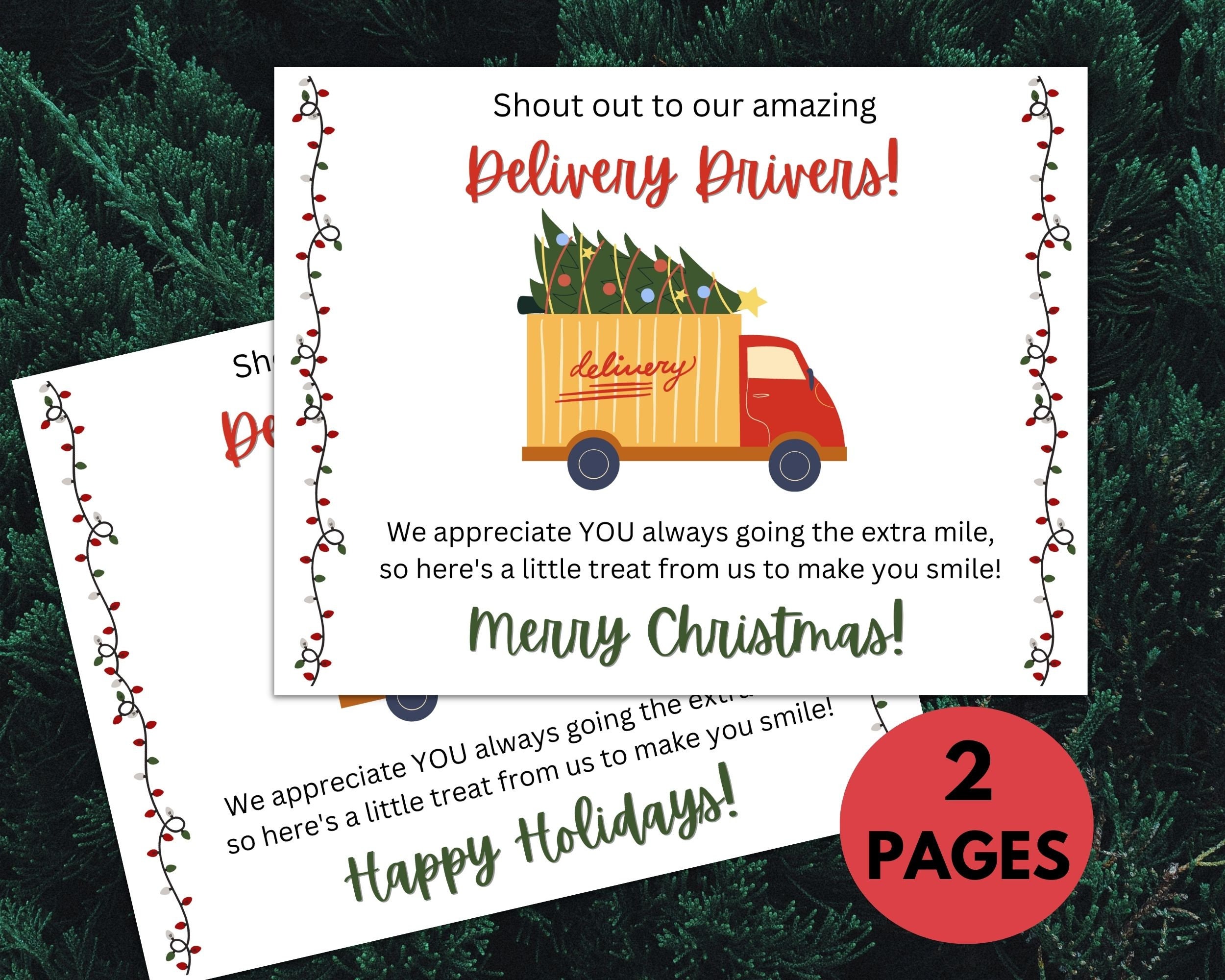 Delivery Driver Snack Sign Printable | Delivery Driver Thank You Treat ...