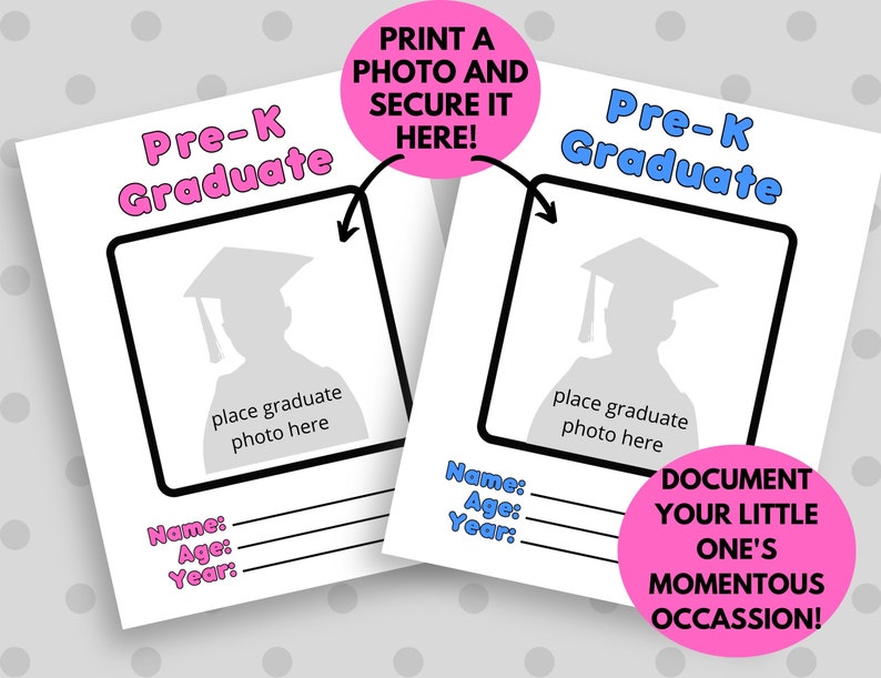 Pre-k Graduate Book Printable Printable Keepsake Pages - Etsy