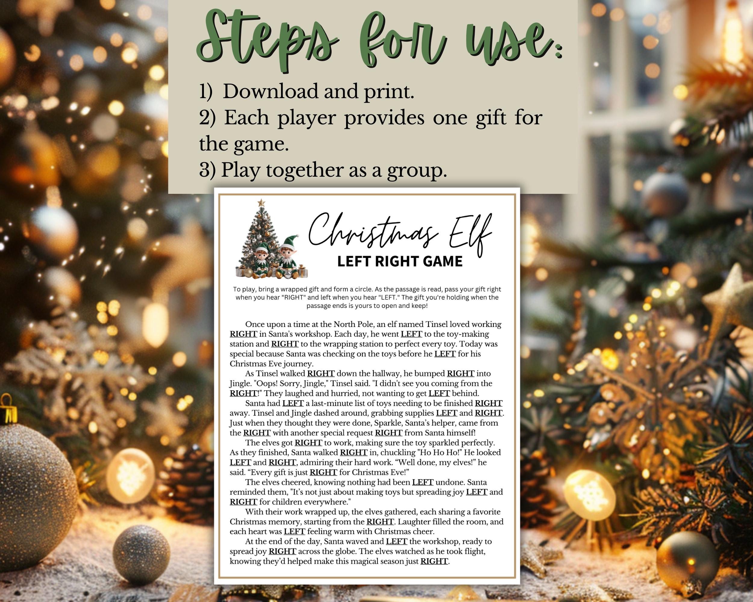 Left Right Christmas Elf Game | Christmas Left Right Story | Right Left ...