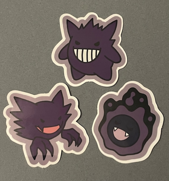 Chibi Pokemon Kanto Ghosties Gastly Haunter Gengar Vinyl - Etsy