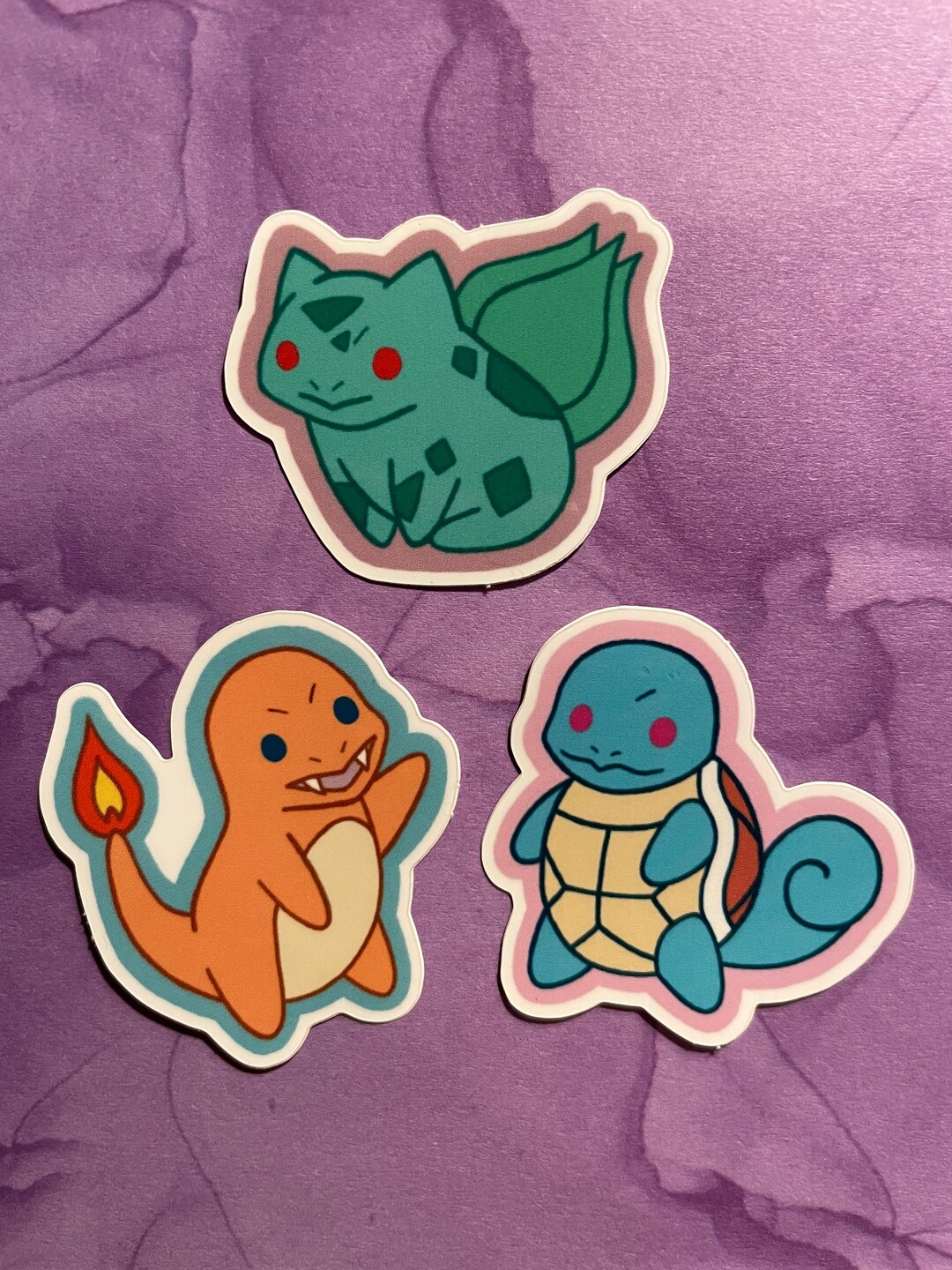 Chibi Pokemon Kanto Starters Bulbasaur Charmander Squirtle Vinyl ...