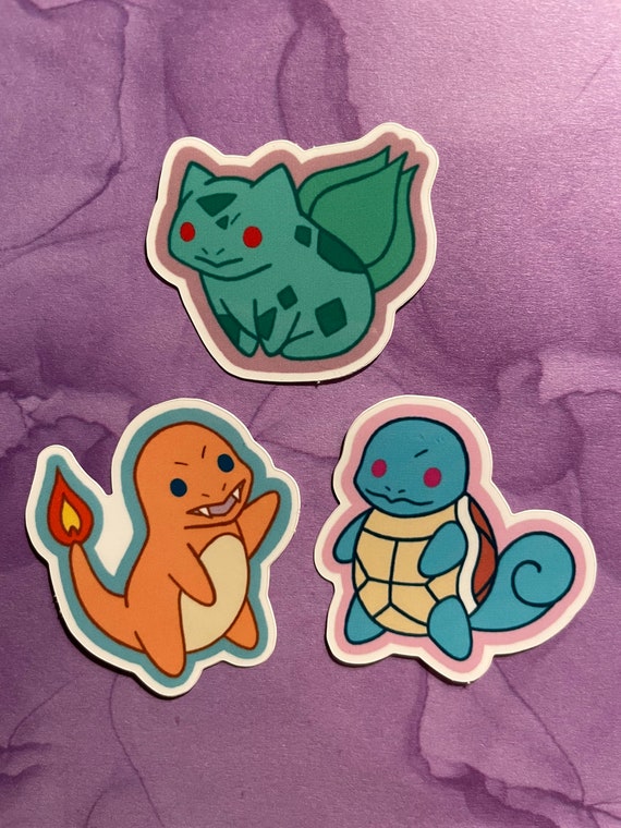 Chibi Pokemon Kanto Starters Bulbasaur Charmander Squirtle - Etsy