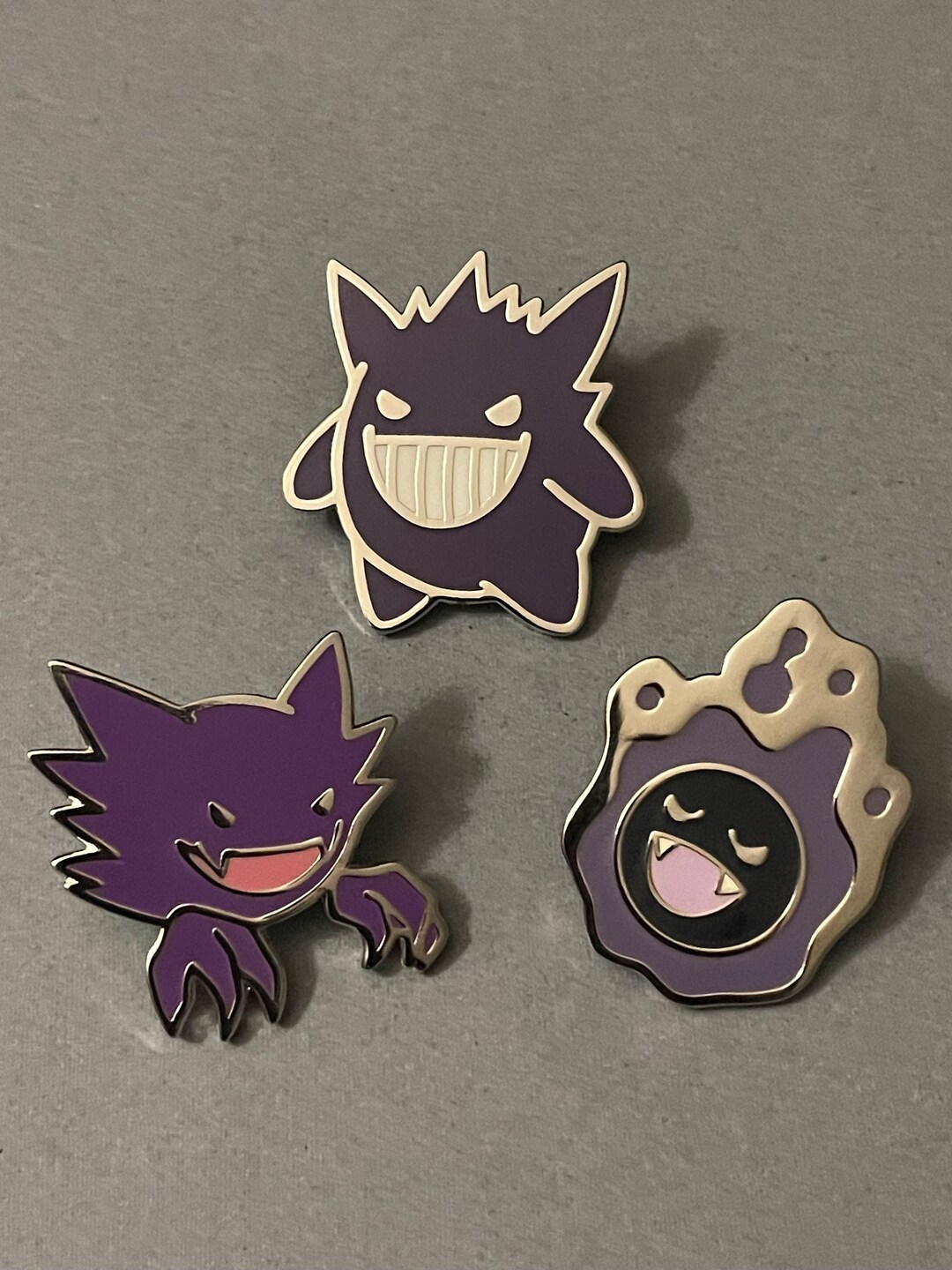 Chibi Pokemon Kanto Ghosties Gastly Haunter Gengar Enamel Pins - Etsy