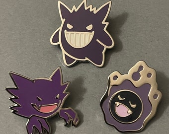 Chibi Pokemon Kanto Ghosties Gastly Haunter Gengar Vinyl Stickers - Etsy
