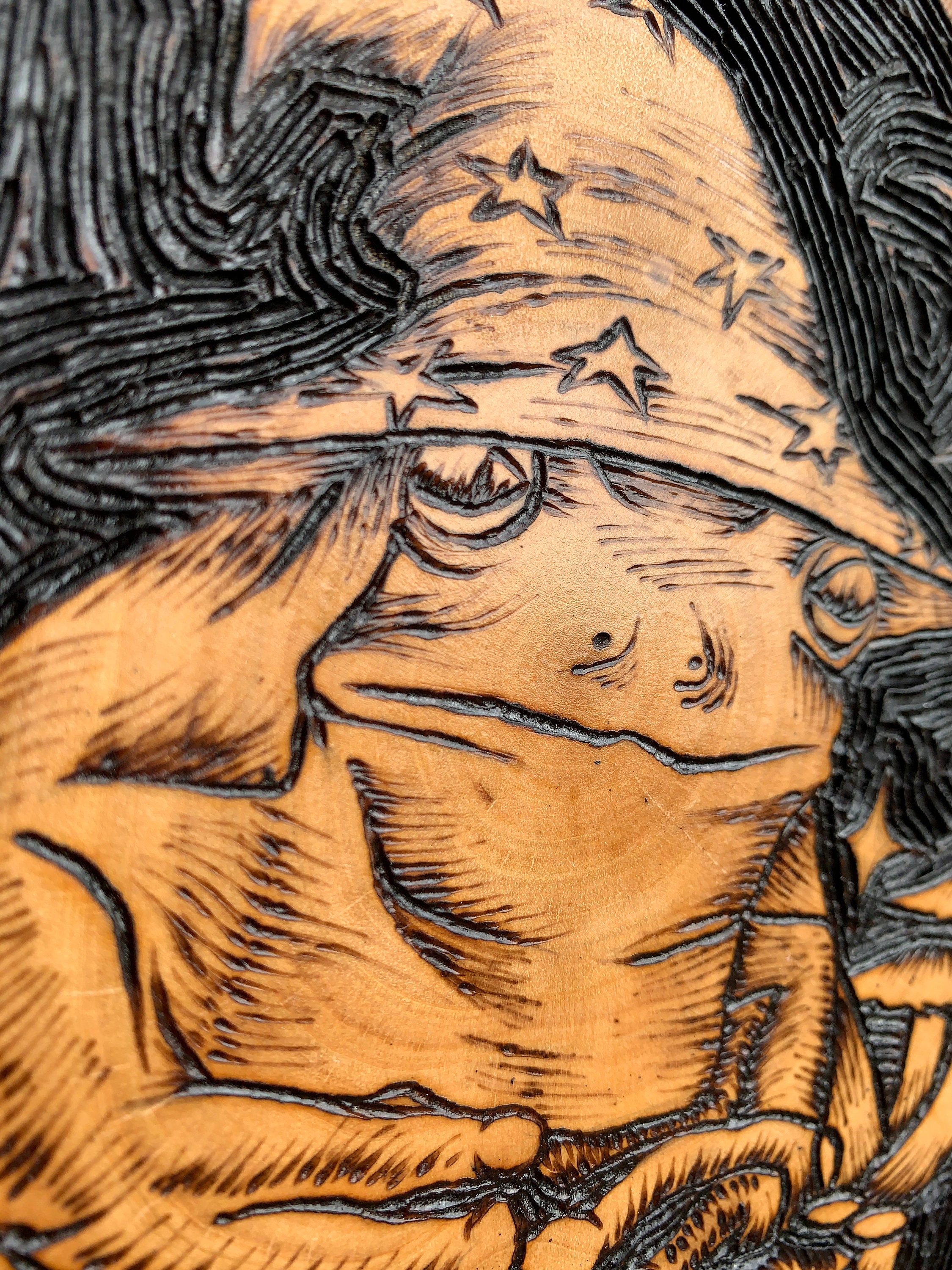 Frog Wizard Pyrography Piece - Etsy