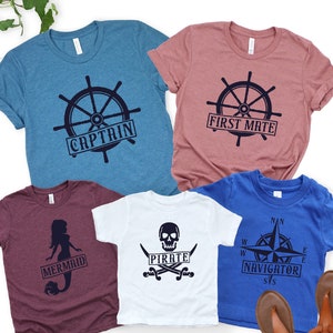 Custom Ship Captain Sailing Family Shirts, Captain and First Made ...
