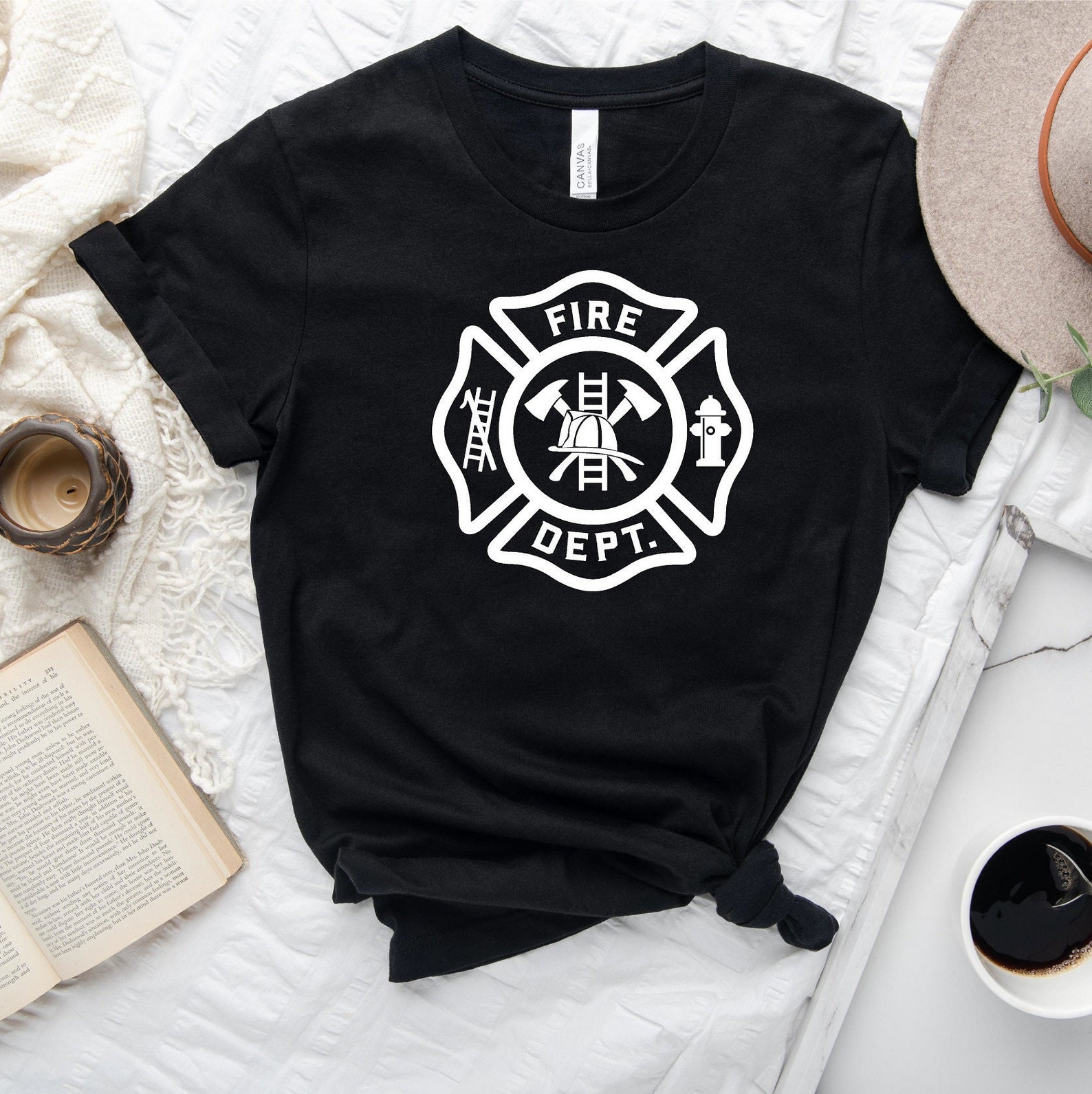 Fire Department Shirt Fire Dept. Logo Shirt Firefighter - Etsy