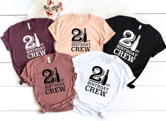 21st Birthday Crew Shirts 21st Birthday Party Tshirts 21st - Etsy