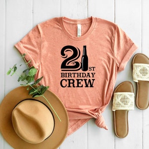 21st Birthday Crew Shirts, 21st Birthday Party Tshirts, 21st Birthday ...
