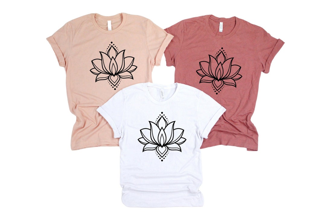 Lotus Flower Shirt, Namaste Shirt, Yoga Shirt, Mandala Shirt ...