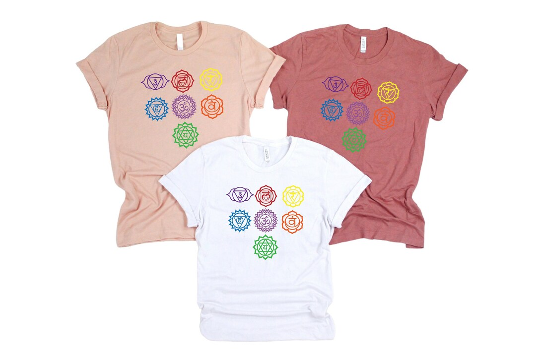 7 Chakras Symbol Shirt, Yoga Shirt, Yoga Meditation T Shirt, Chakra ...