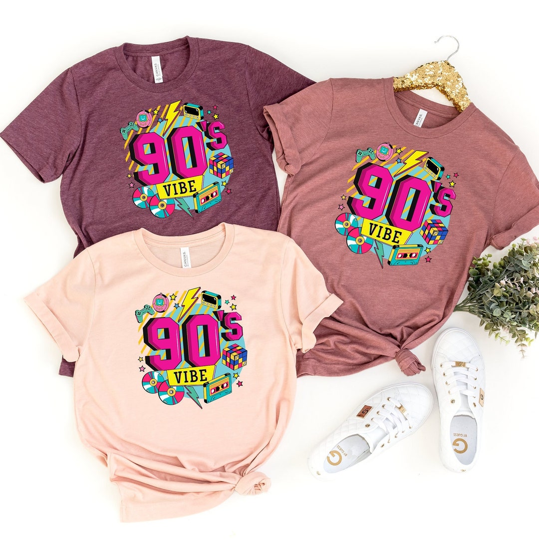 Retro 90's Vibes Graphic Tees, Retro 90s Party Shirts, 90s Vibes Shirt ...