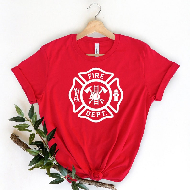 Fire Department Shirt, Fire Dept. Logo Shirt, Firefighter T-shirt ...