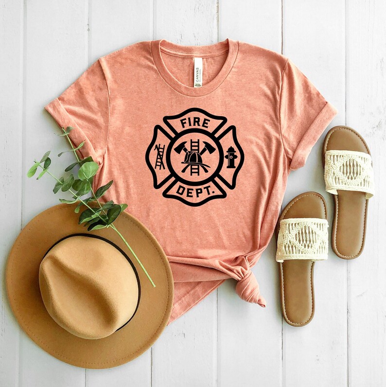 Fire Department Shirt, Fire Dept. Logo Shirt, Firefighter T-shirt ...