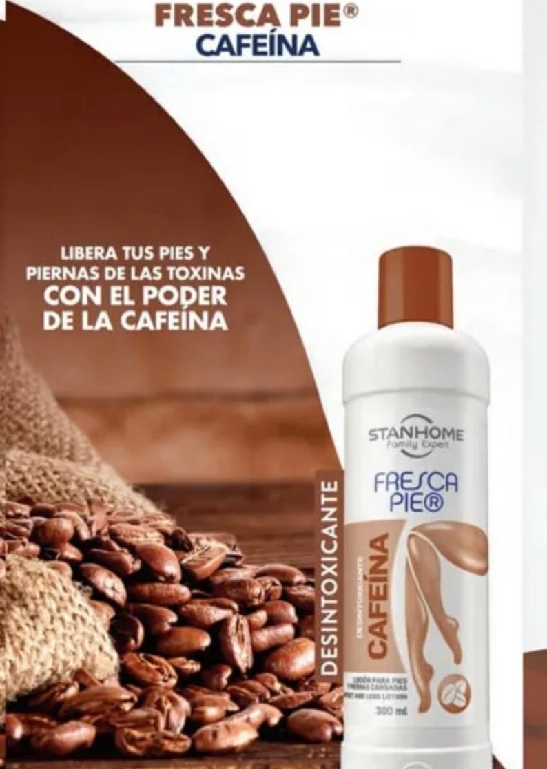 Stanhome Fresca Pie Caffeine Tired Feet Lotion 300ml/10.14oz. Locion ...