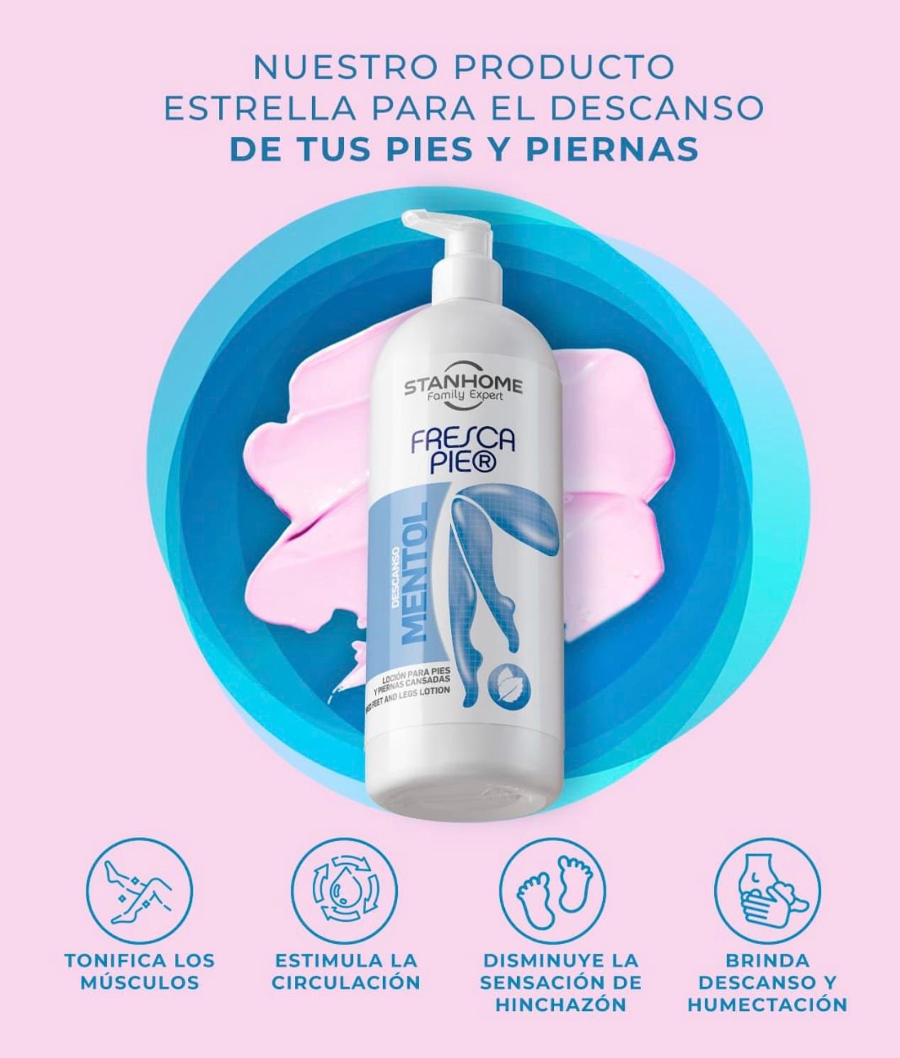 Stanhome Fresca Pie Menthol Tired Feet Lotion 930ml. Fresca Pie De ...