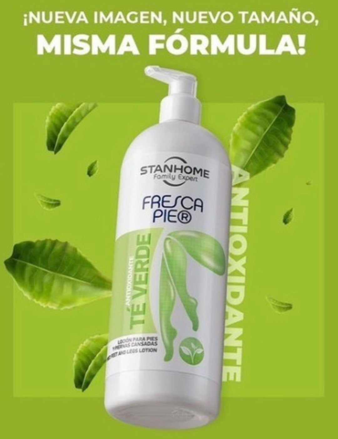 Stanhome Fresca Pie Green Tea Tired Feet Lotion 930ml/31.4oz. Locion ...