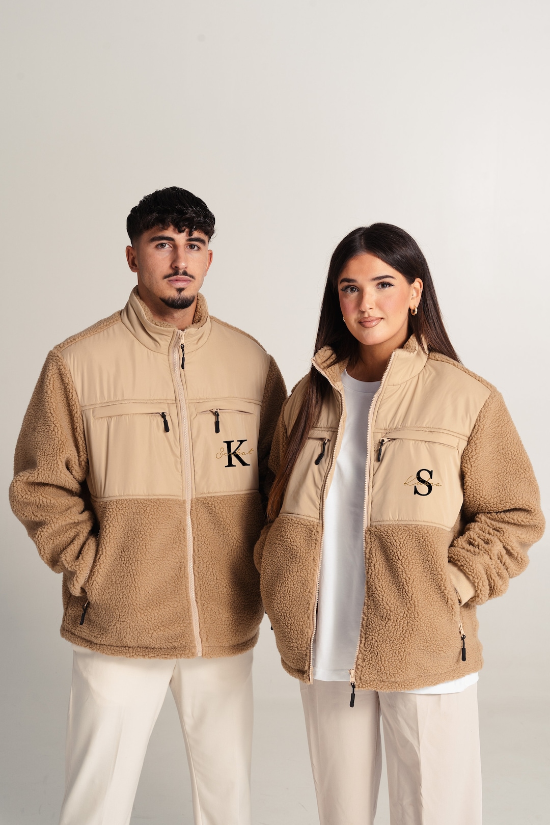 Partner Teddy Patchwork Jackets Personalized With Letters & Names ...