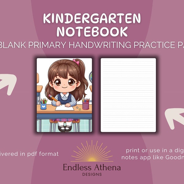 Kindergarten Notebook - Etsy